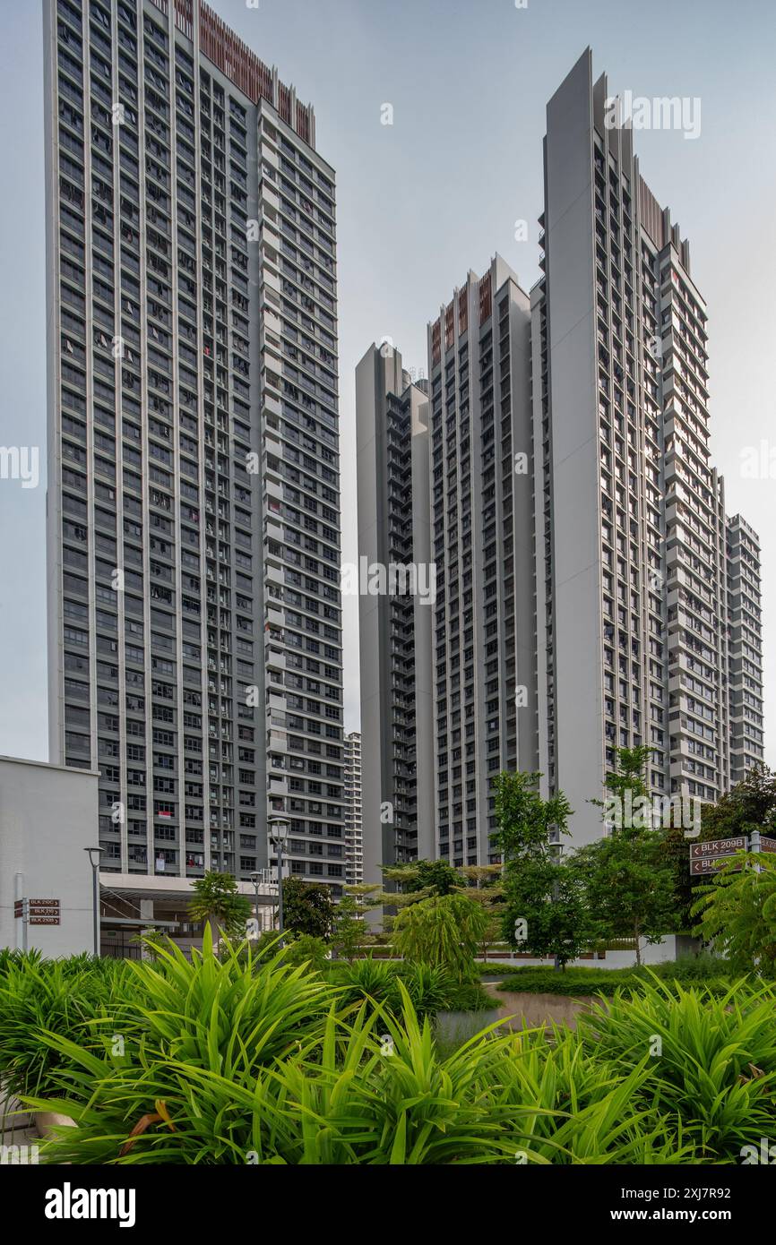 High rise housing estate design at Clementi. Singaporeans own property ...