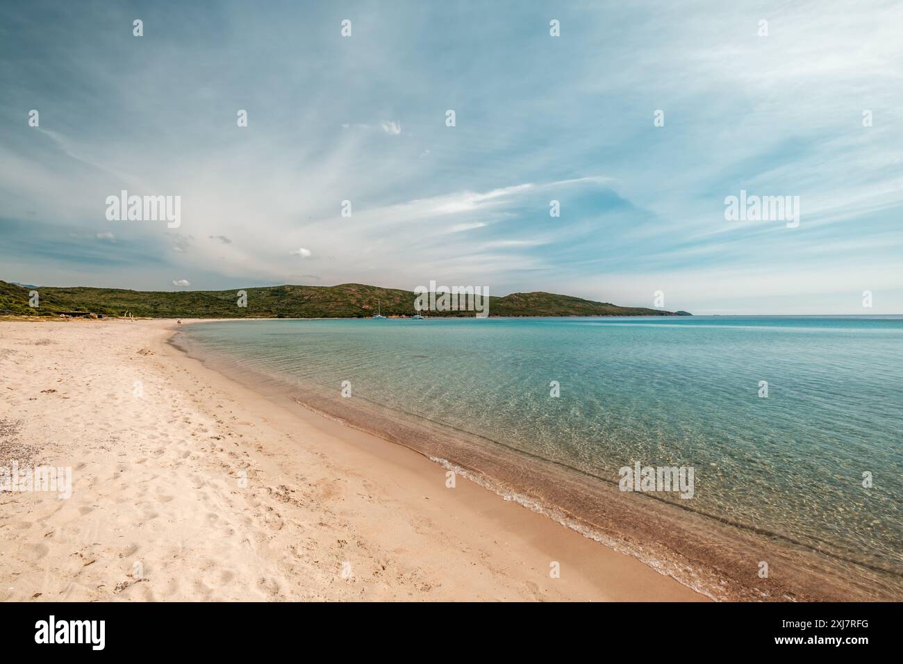 Plage de Balistra on the south east coast of the Mediterranean island ...