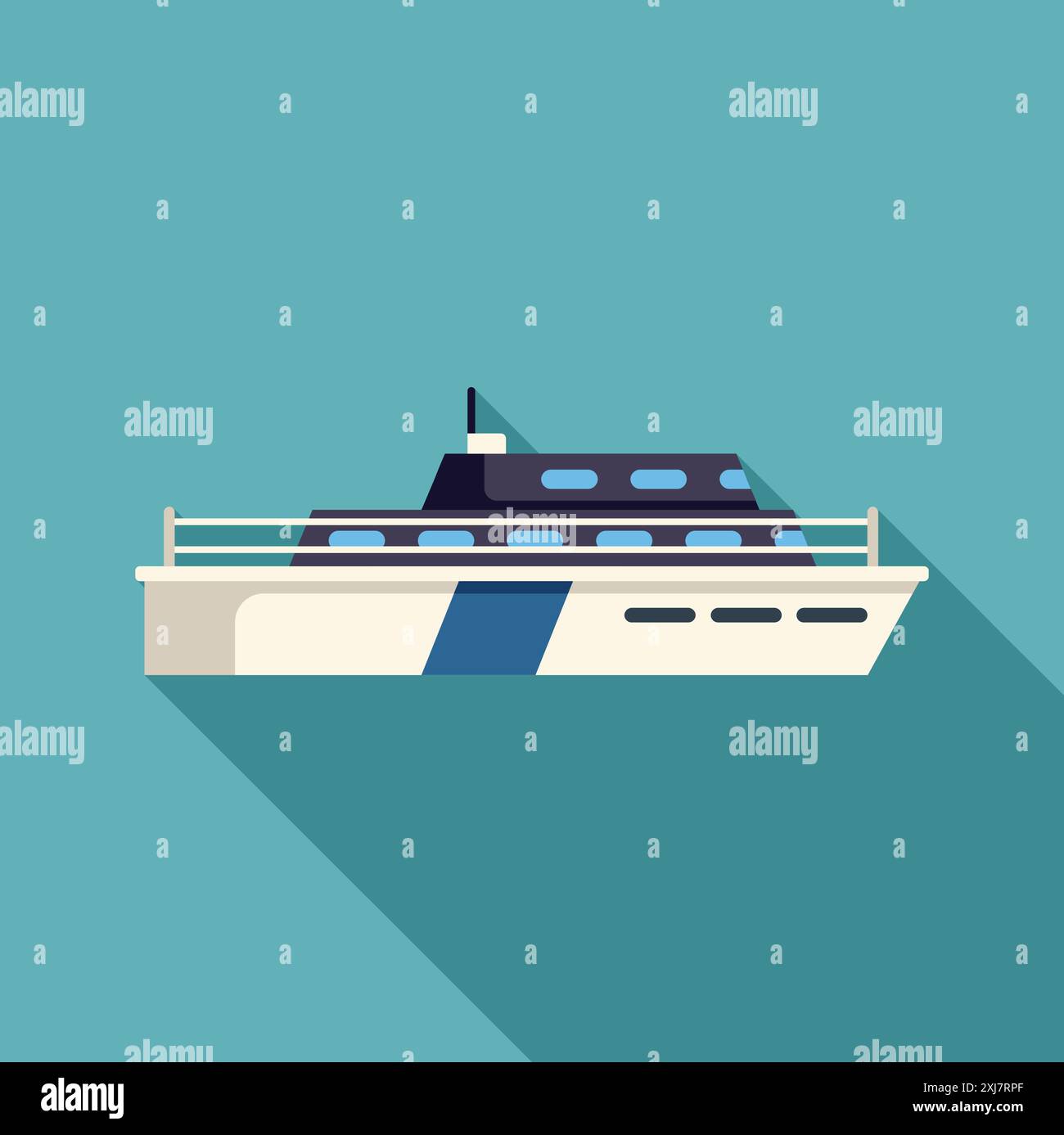 Minimalist illustration featuring a yacht sailing on water, evoking ...