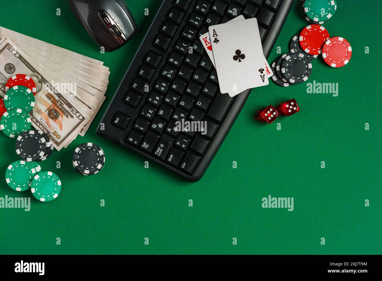 Overhead shot dice on hi-res stock photography and images - Alamy