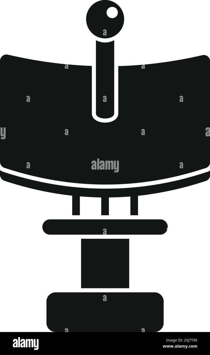 Silhouette of a radar station scanning for enemy aircraft Stock Vector ...