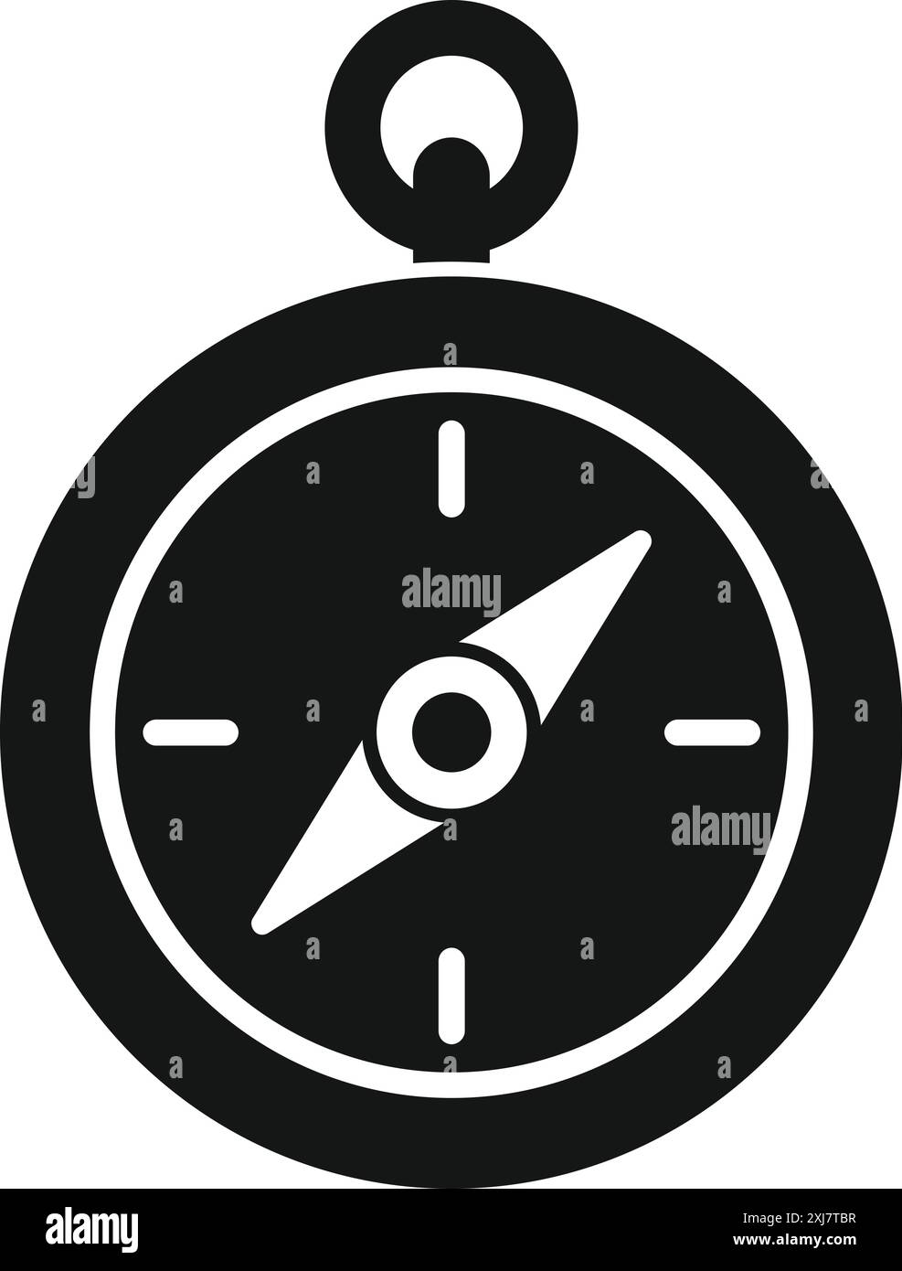 Black compass pointing north indicating the direction to follow Stock ...