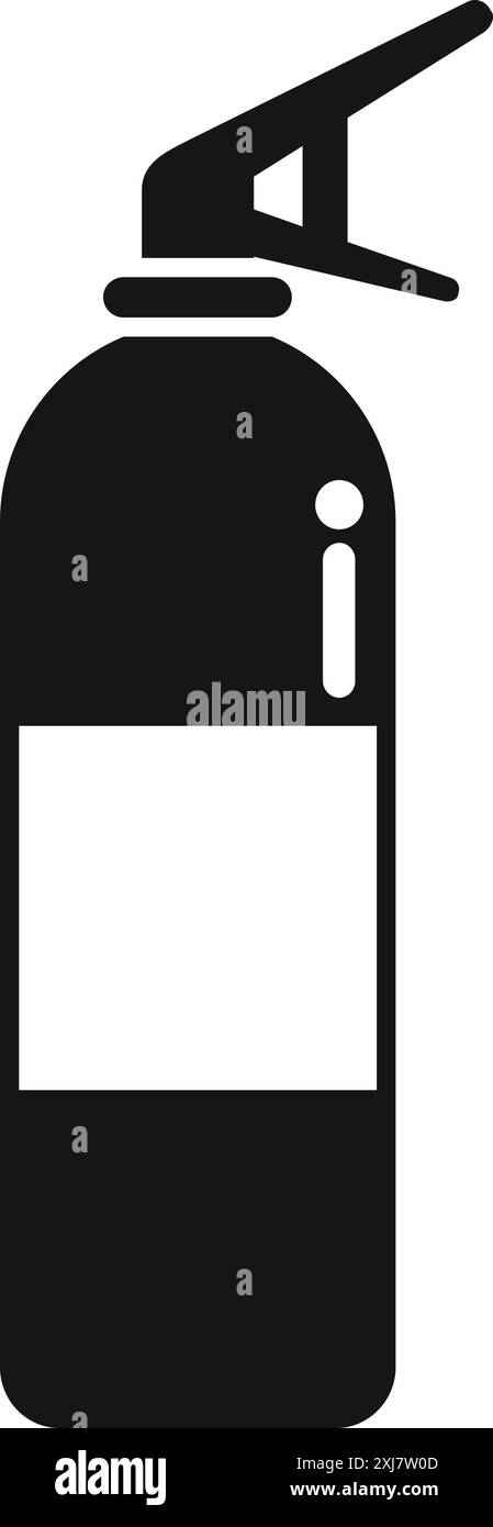 Black simple icon of an oxygen tank, essential equipment for scuba ...