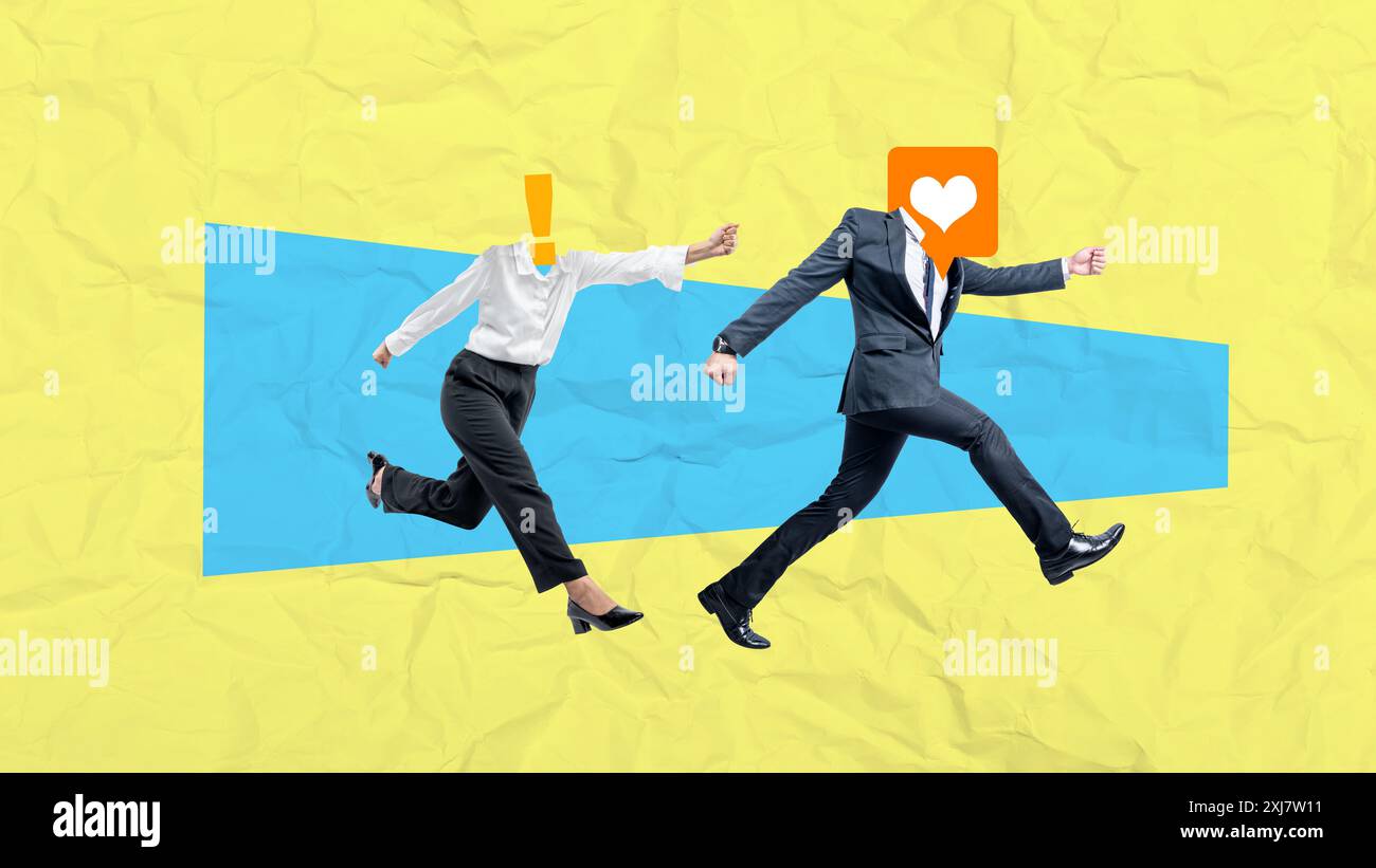 Funny lady running cartoon hi-res stock photography and images - Alamy