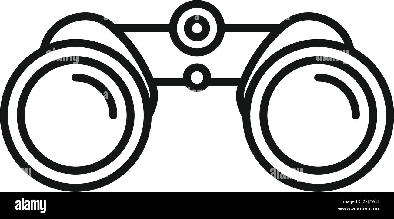 Line drawing of binoculars, perfect for projects related to exploration ...