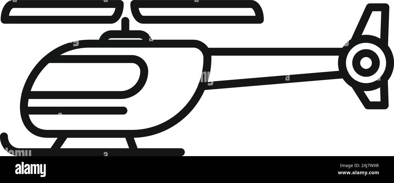 Helicopter line drawing Black and White Stock Photos & Images - Alamy