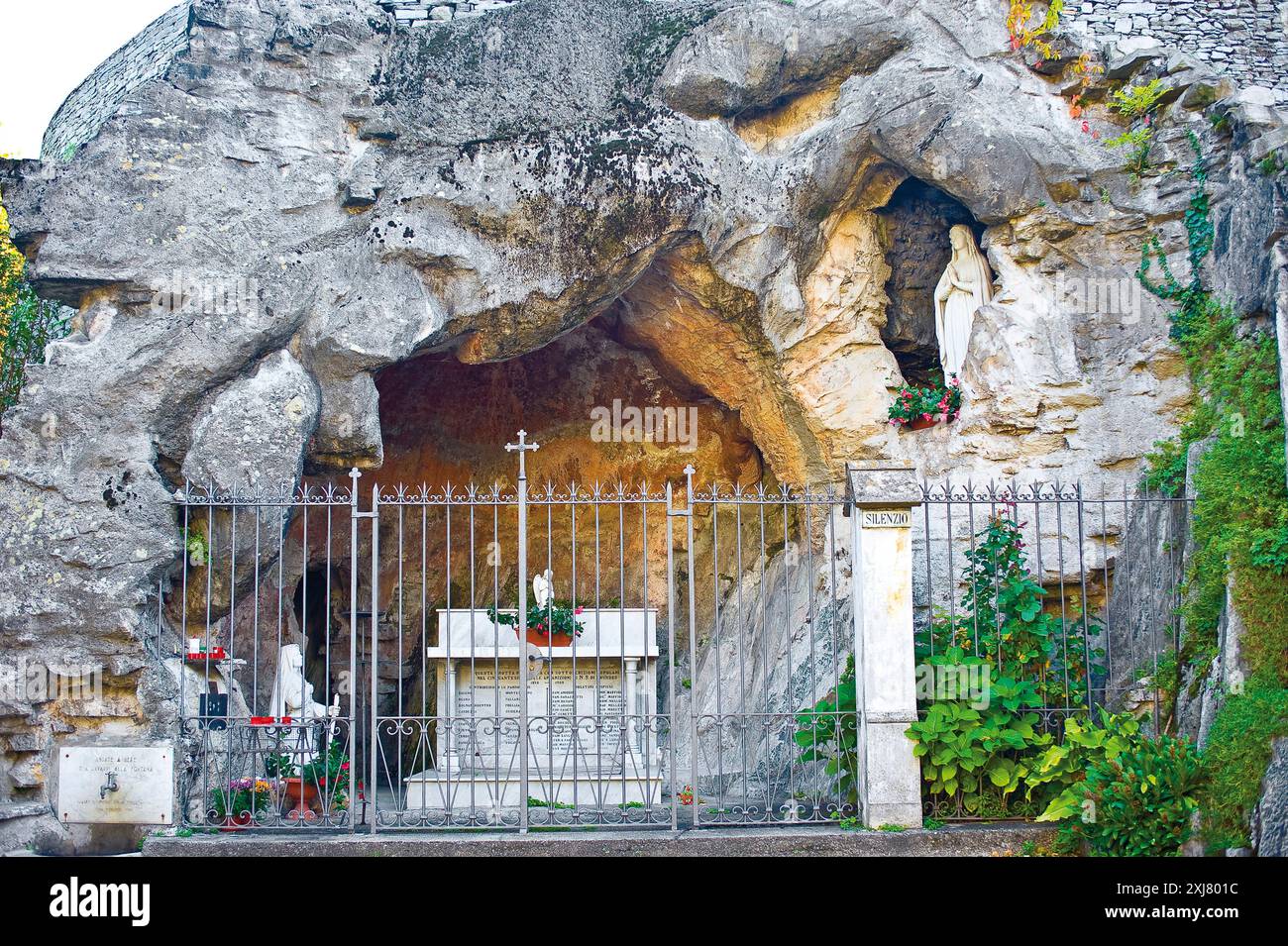 Italy Piedmont Domodossola Sacred Mount Ns. Signora di Lourdes cove ...