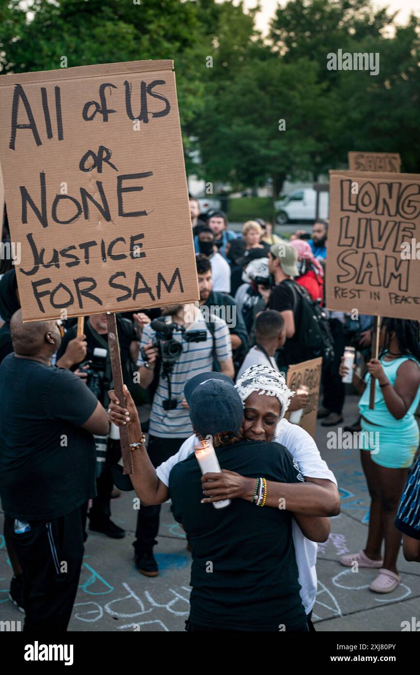 Milwaukee, Wisconsin, USA. 16th July, 2024. PRINCESS, an activist with ...