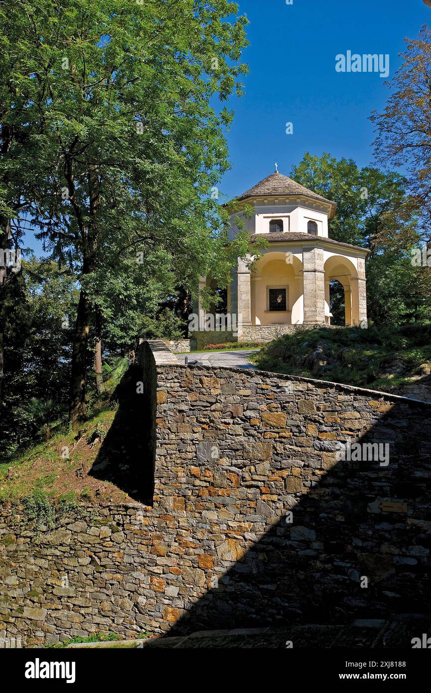Italy Piedmont Domodossola Sacred Mount Chapel IX Jesus falls the third ...