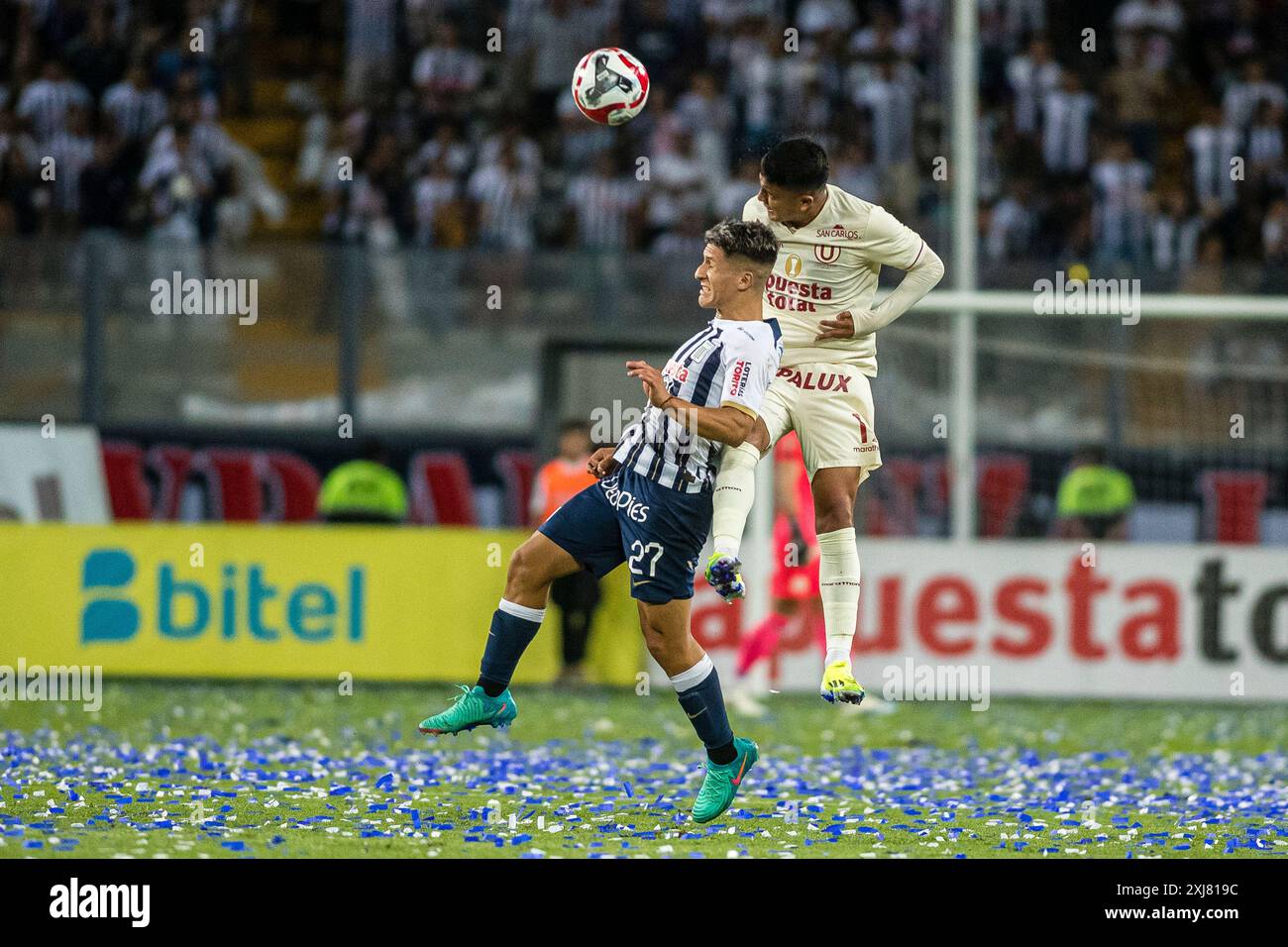 LIMA, PERU - FEBRUARY 10: Catriel Cabellos of Alianza Lima and Jairo ...