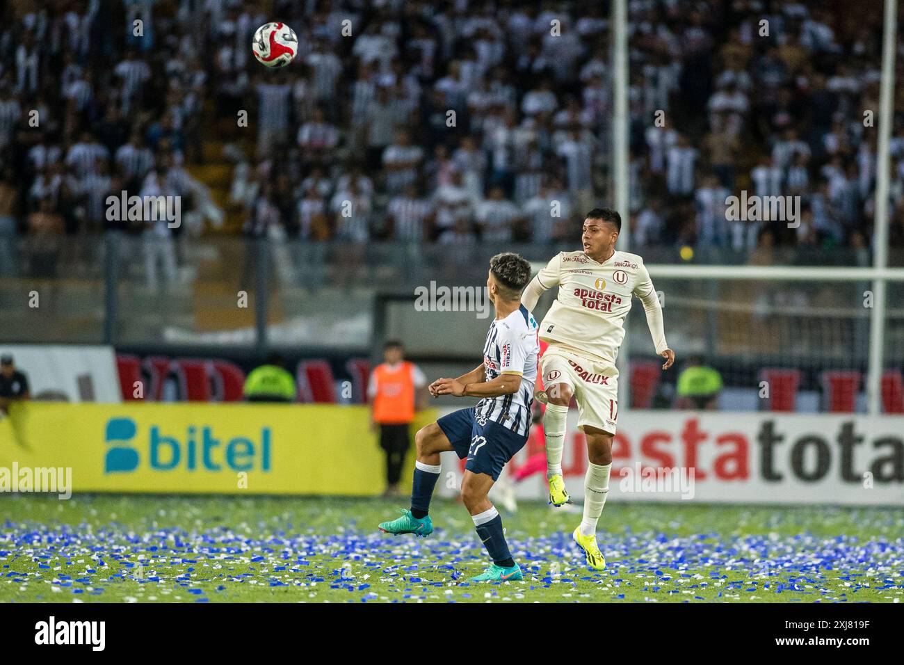 LIMA, PERU - FEBRUARY 10: Catriel Cabellos of Alianza Lima and Jairo ...