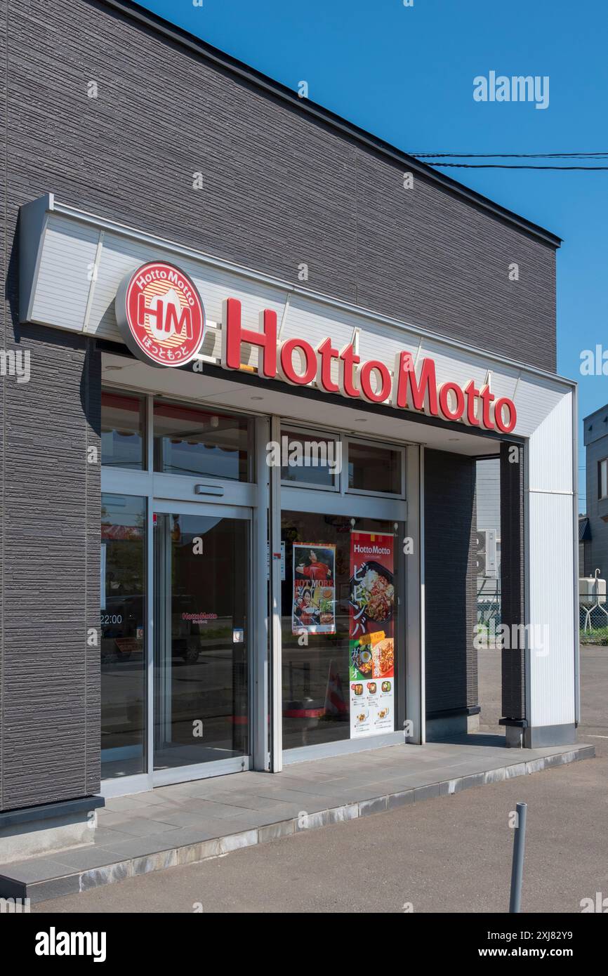 Fast food restaurant "Hotto Motto" in Otaru, Hokkaido, Japan Stock ...