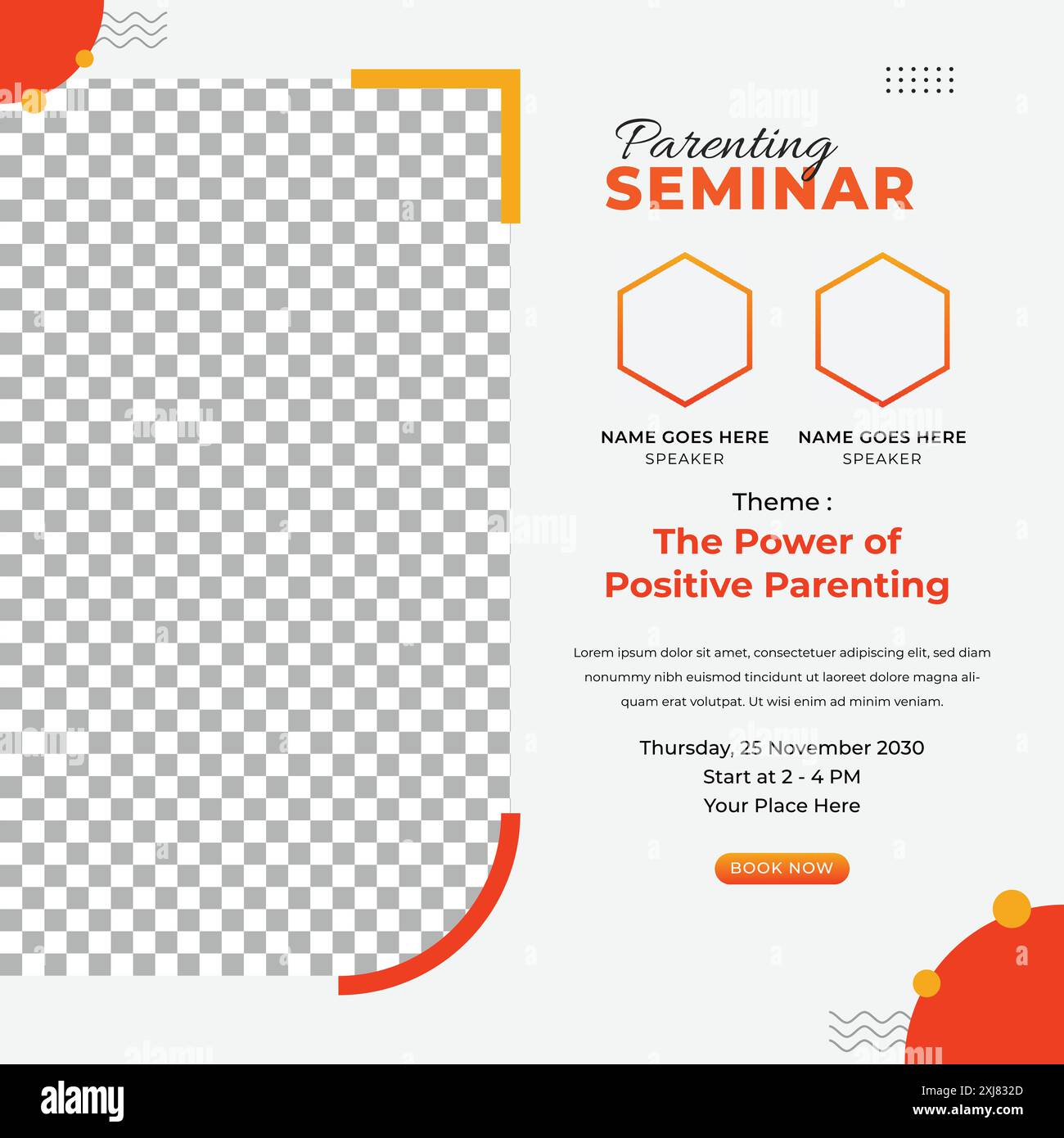 Parenting Seminar Social Media Post Template Stock Vector Image & Art ...