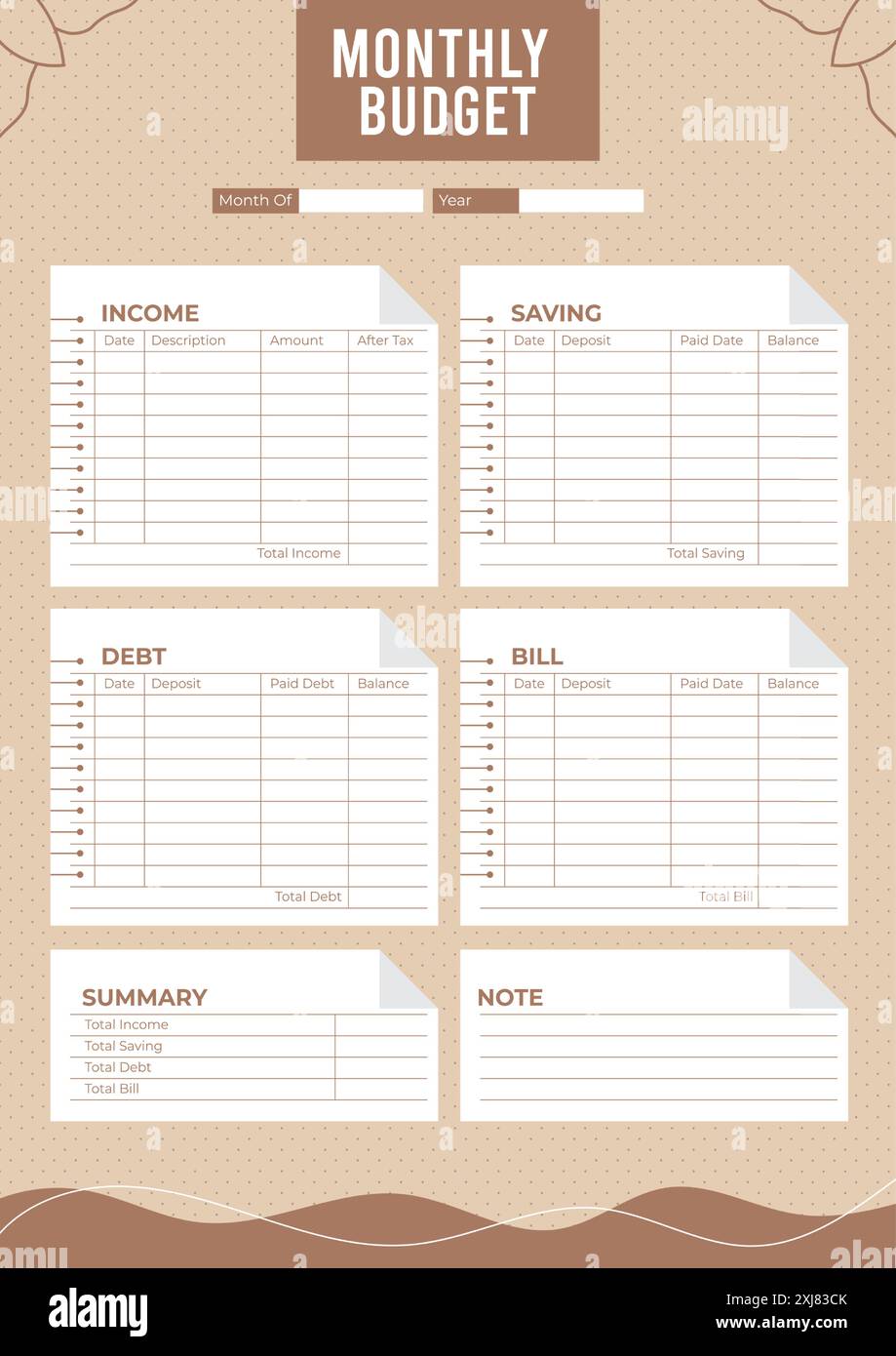 Budget planner template hi-res stock photography and images - Alamy