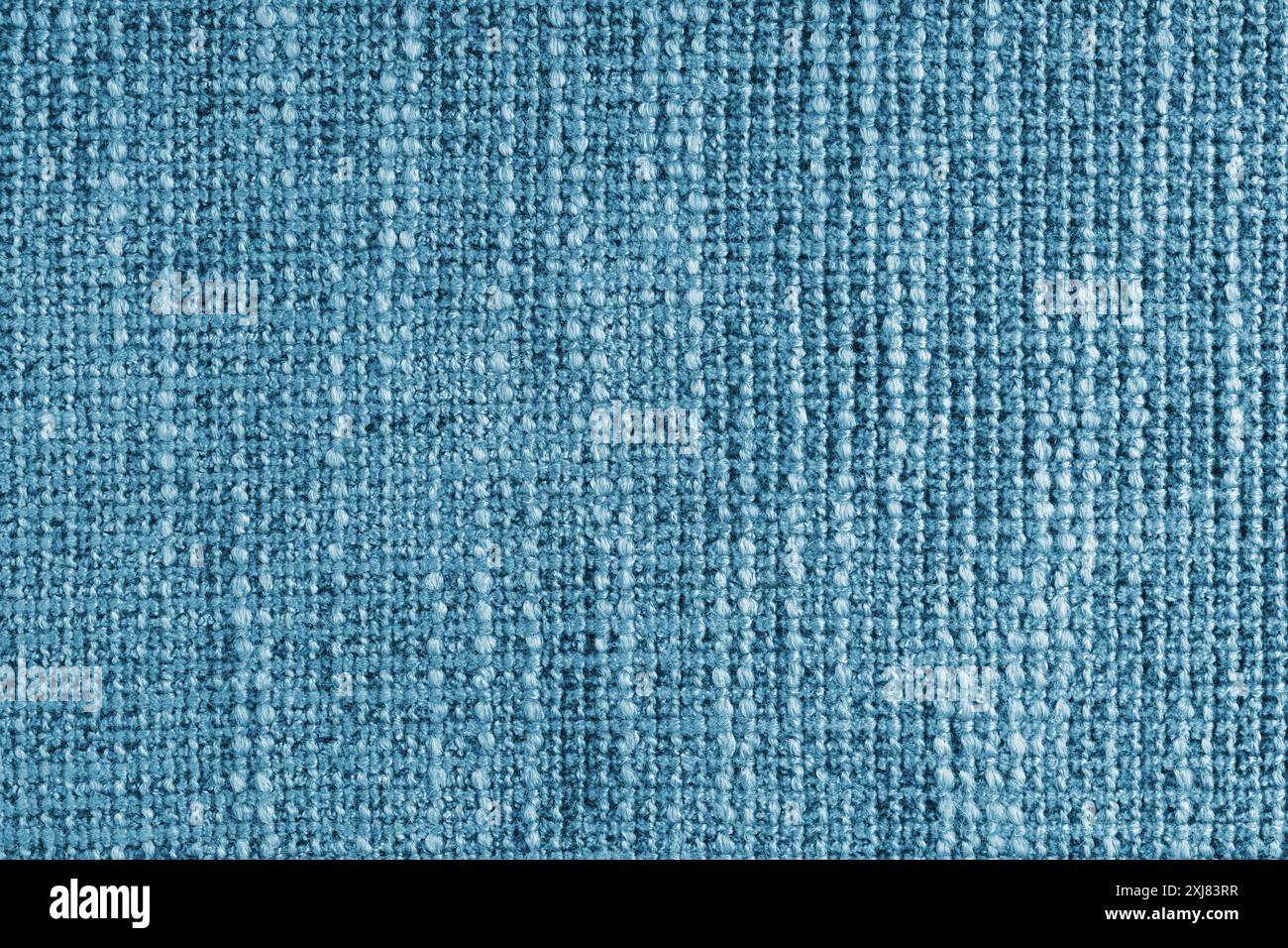 Jacquard woven coarse weave texture upholstery blue fabric. Textile ...
