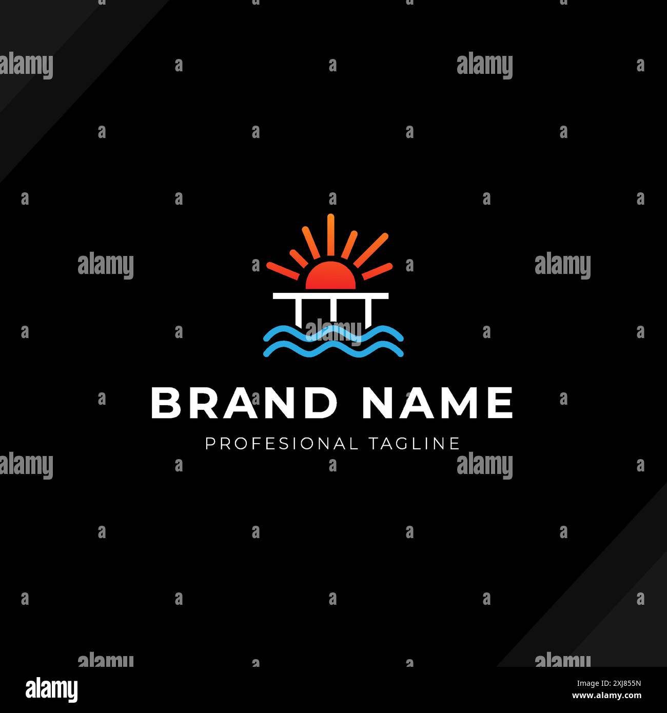 Modern beach club logo design Stock Vector Image & Art - Alamy