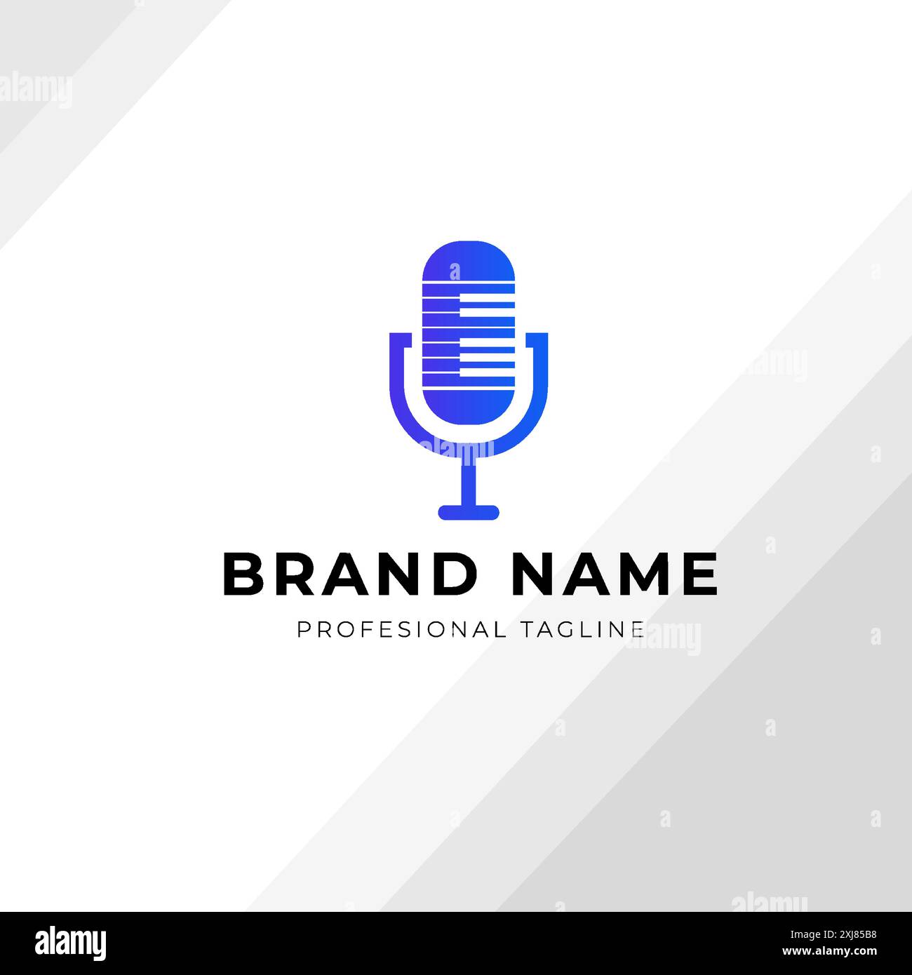 Podcast logo design hi-res stock photography and images - Alamy