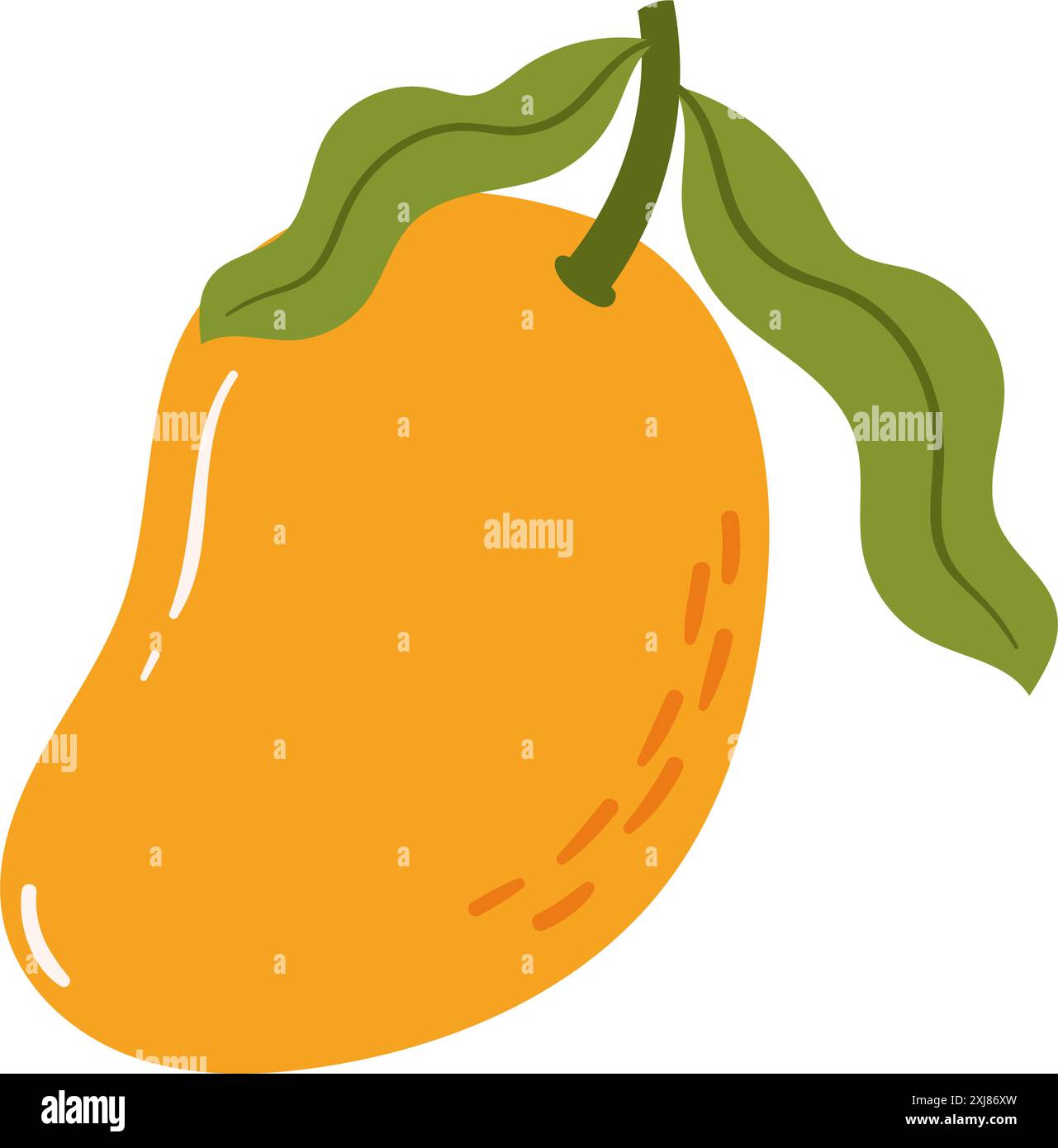 Mango in hand Stock Vector Images - Alamy