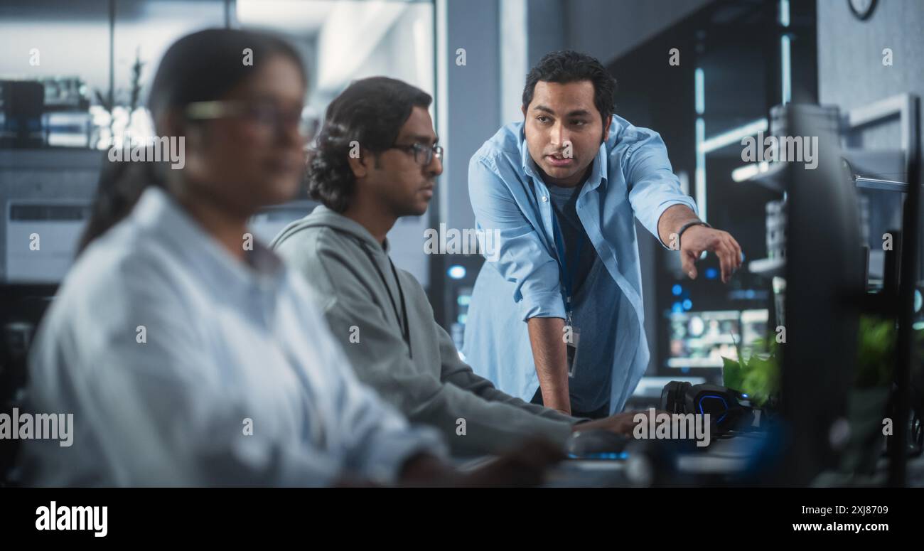 Portrait of a Team of Talented Young Indian Professionals Working in a ...