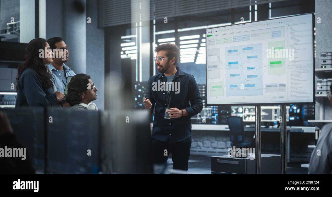 Group of Diverse Software Developers Having a Meeting in a Conference ...