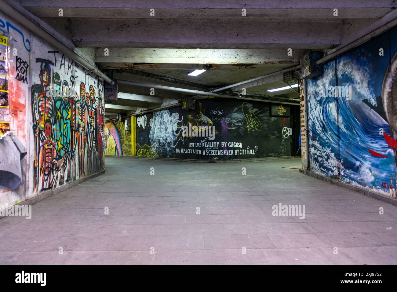 Tbilisi, Georgia - 24 JUNE, 2024: Street art on the walls of a ...