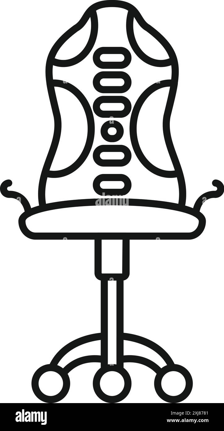 Ergonomic chair with adjustable backrest providing lumbar support ...