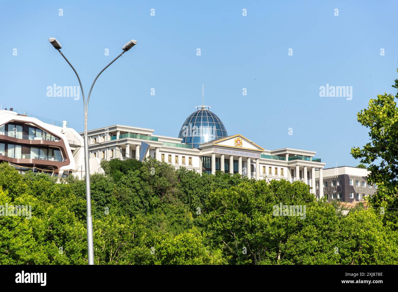 Tbilisi, Georgia - 24 JUNE, 2024: The Ceremonial Palace of Georgia is a ...