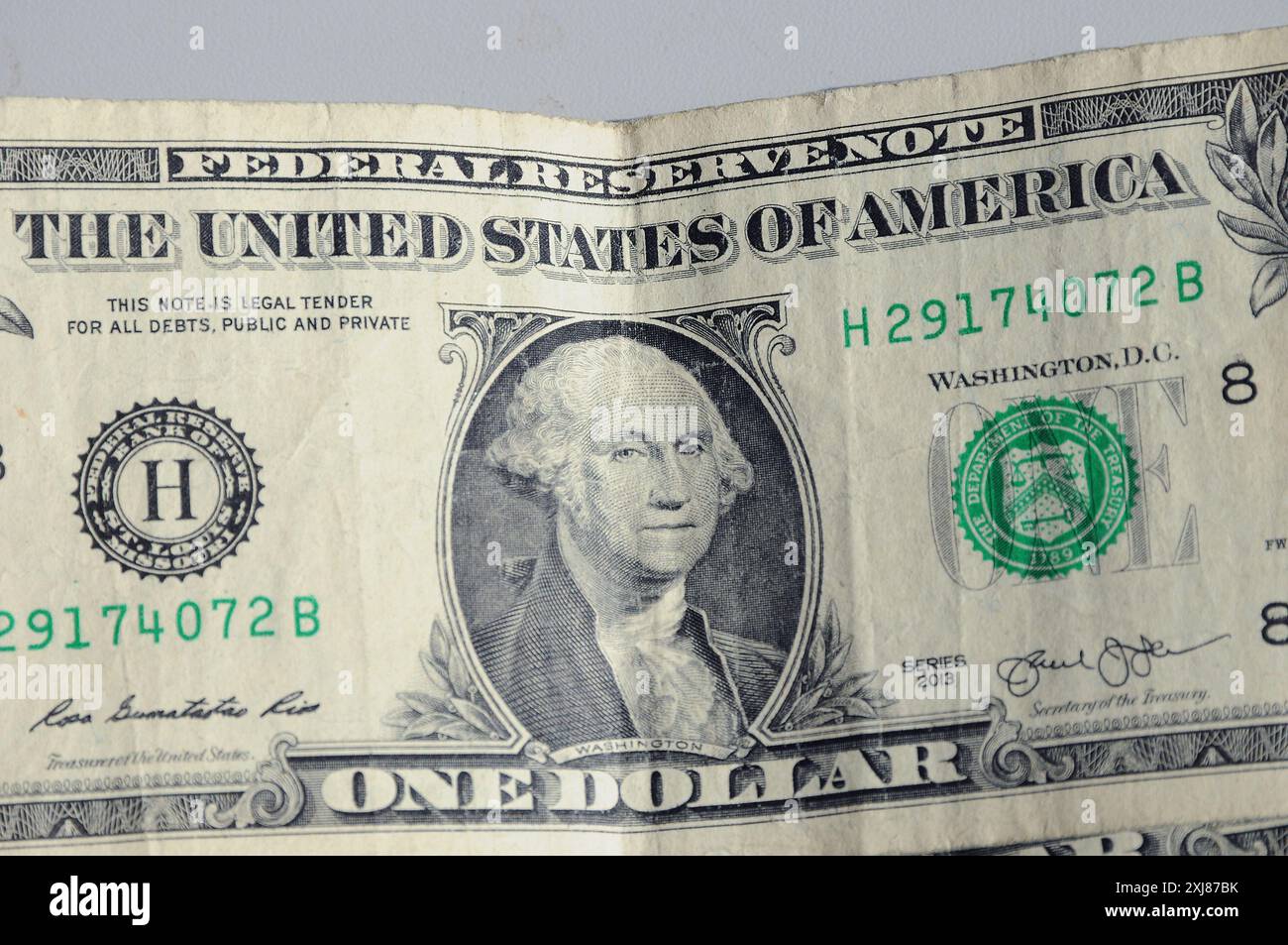 Copenhagen/ Denmark/17 july 2024/USA dollar bills in one dollar bill in ...