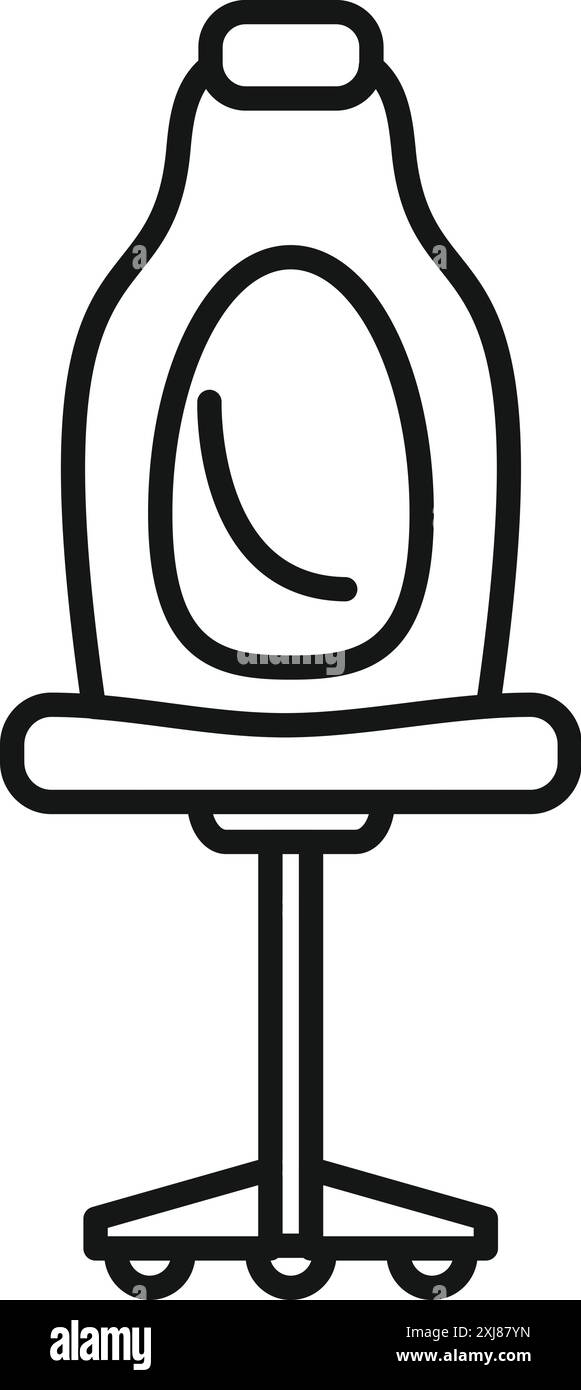 Gaming chair icon representing a comfortable and ergonomic chair ...