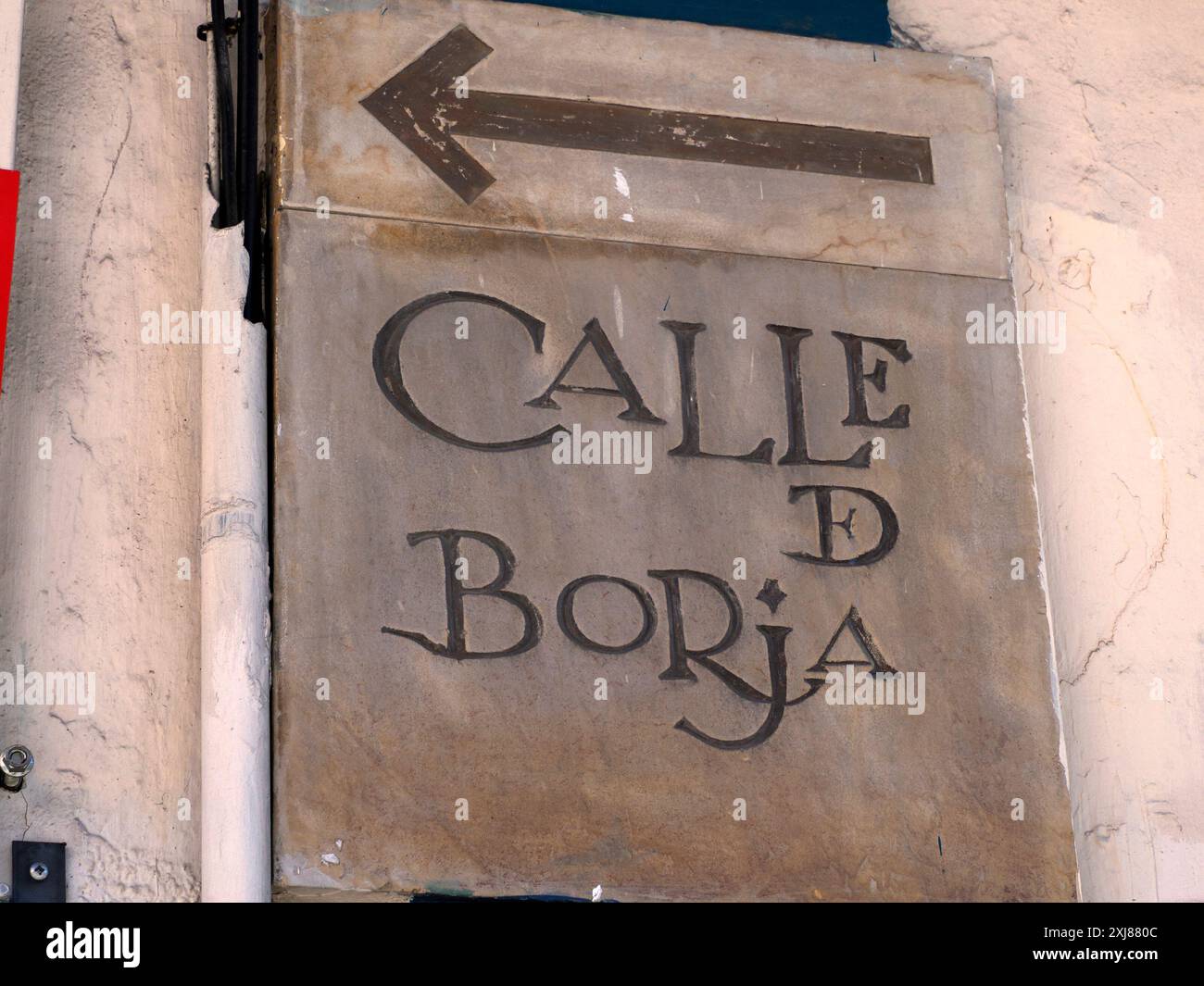 bogota Colombia street sign Calle de Borja Stock Photo - Alamy