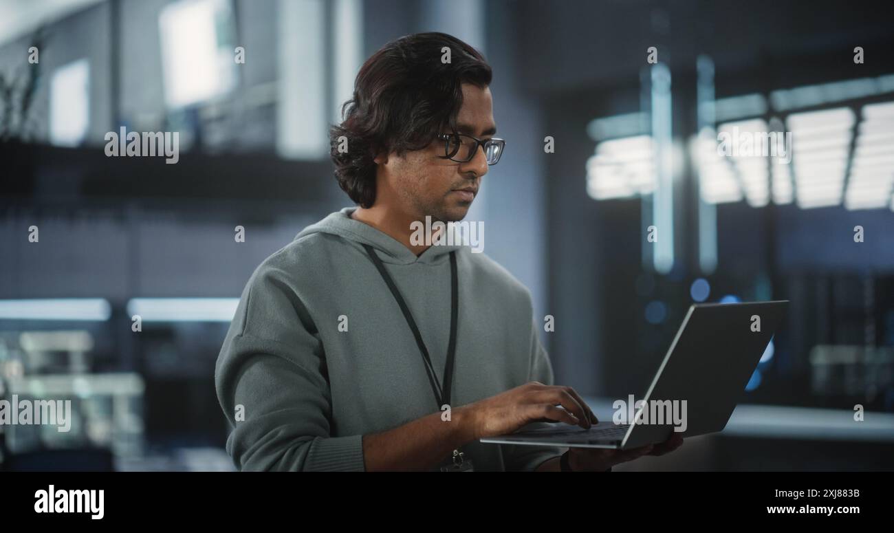 Indian woman laptop thinking on hi-res stock photography and images - Alamy