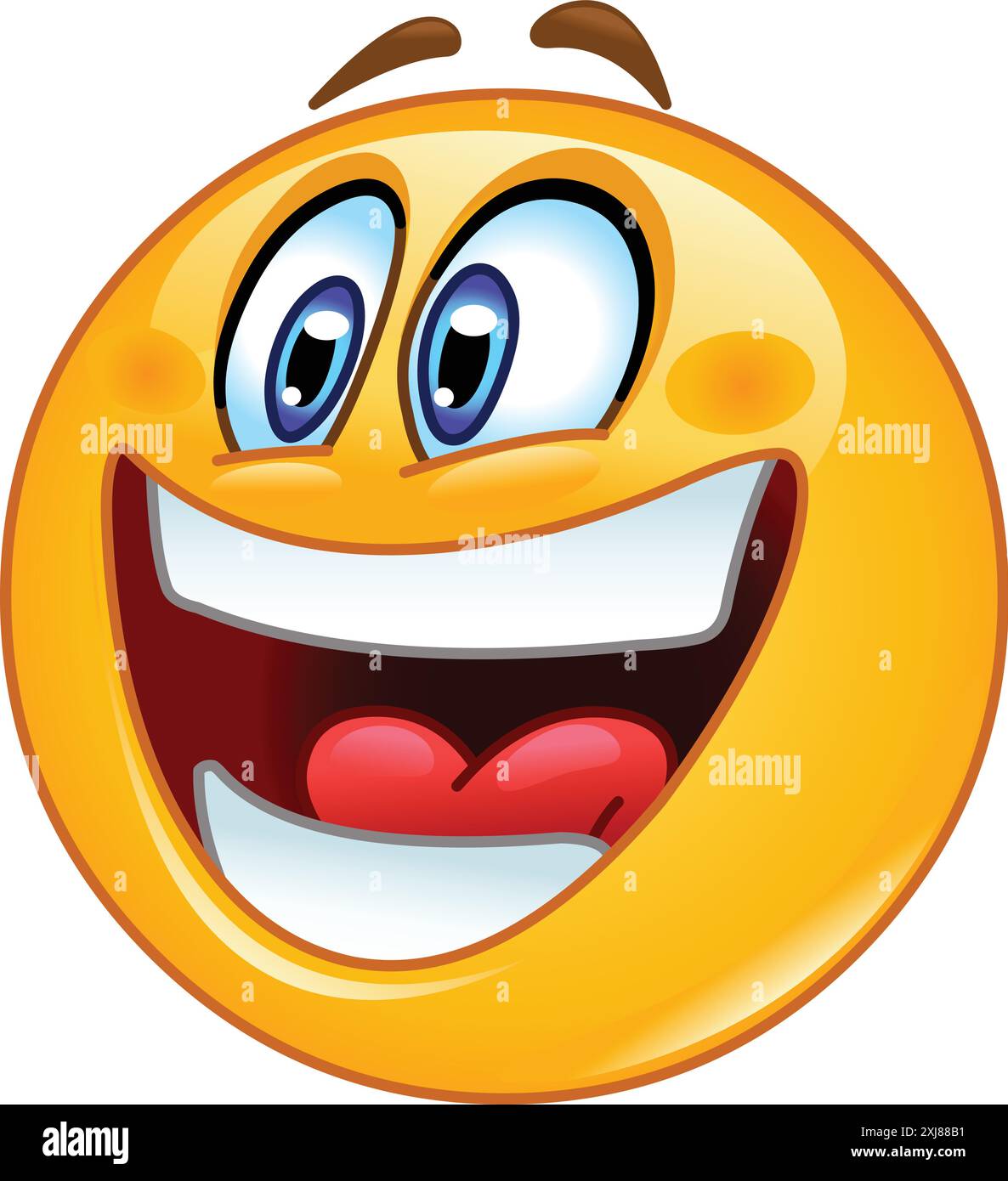 Laughing emoji emoticon shown from a three quarters angle Stock Vector ... Laughing emoji emoticon shown from a three quarters angle Stock Vector ...