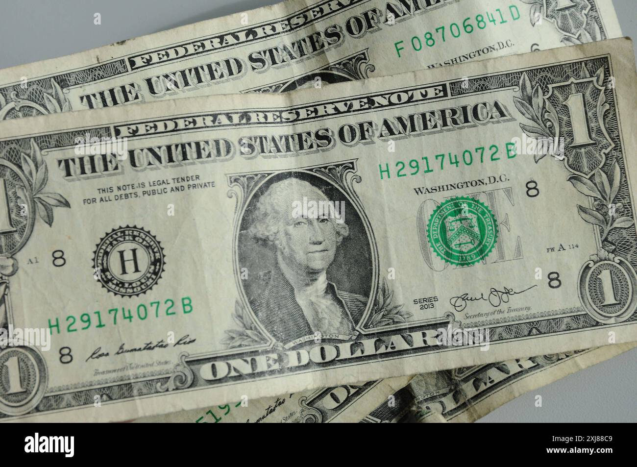 Copenhagen/ Denmark/17 july 2024/USA dollar bills in one dollar bill in ...