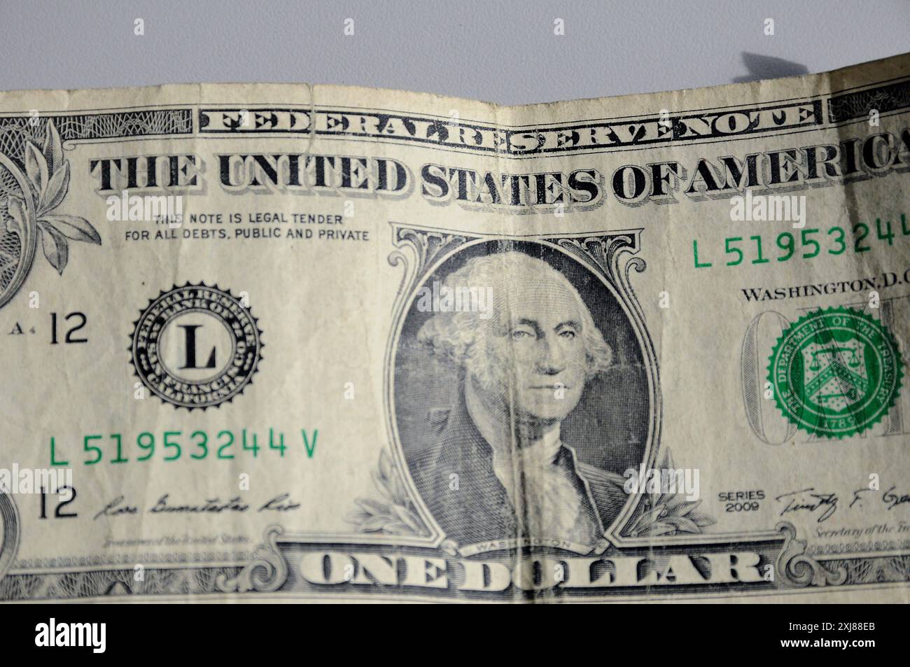 Copenhagen/ Denmark/17 july 2024/USA dollar bills in one dollar bill in ...