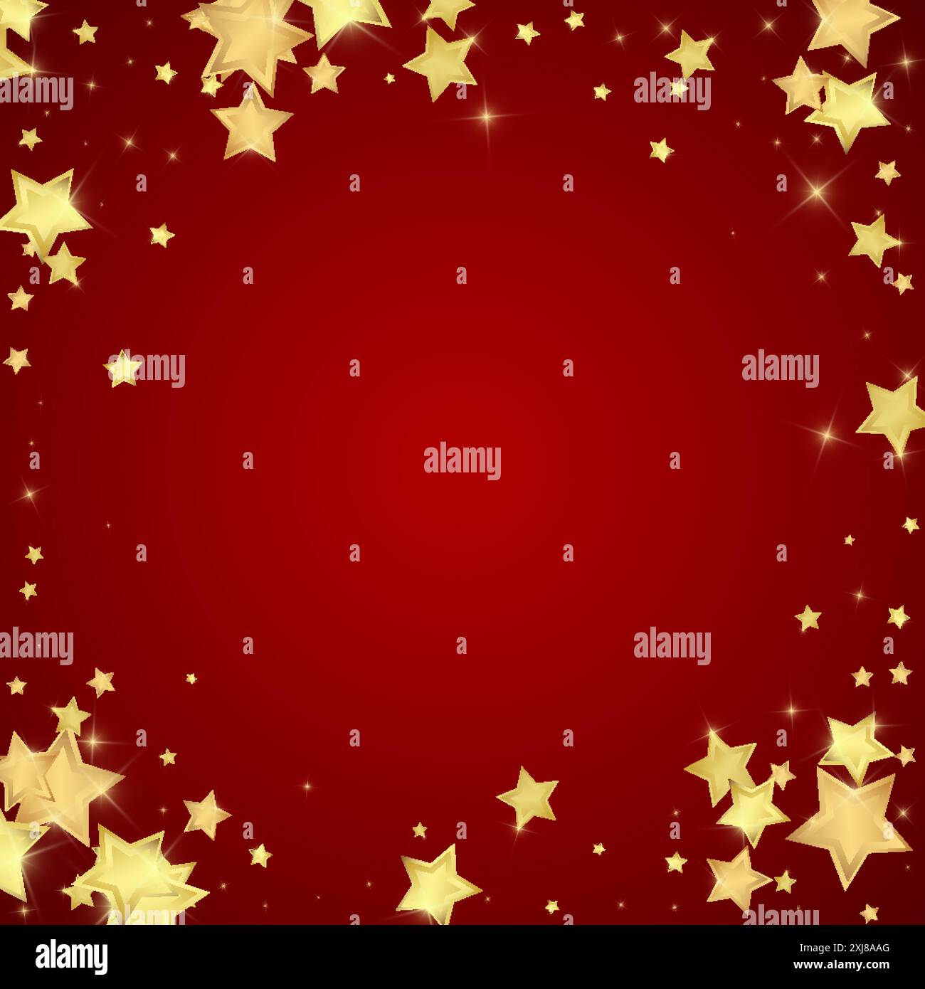 Magic stars vector overlay. Gold stars scattered around randomly ...