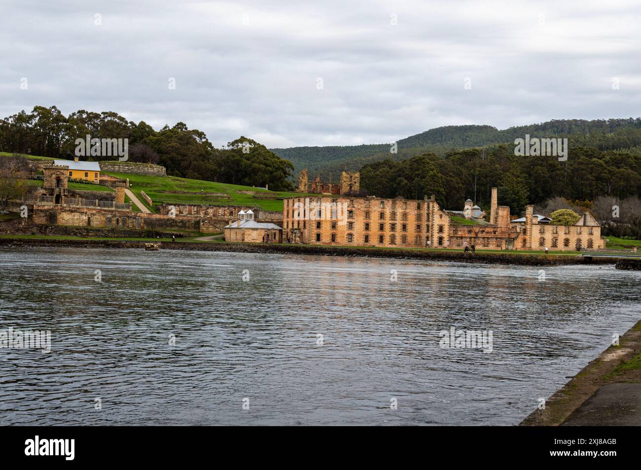 The ruins of the long penitentiary that at one time had 136 separate ...