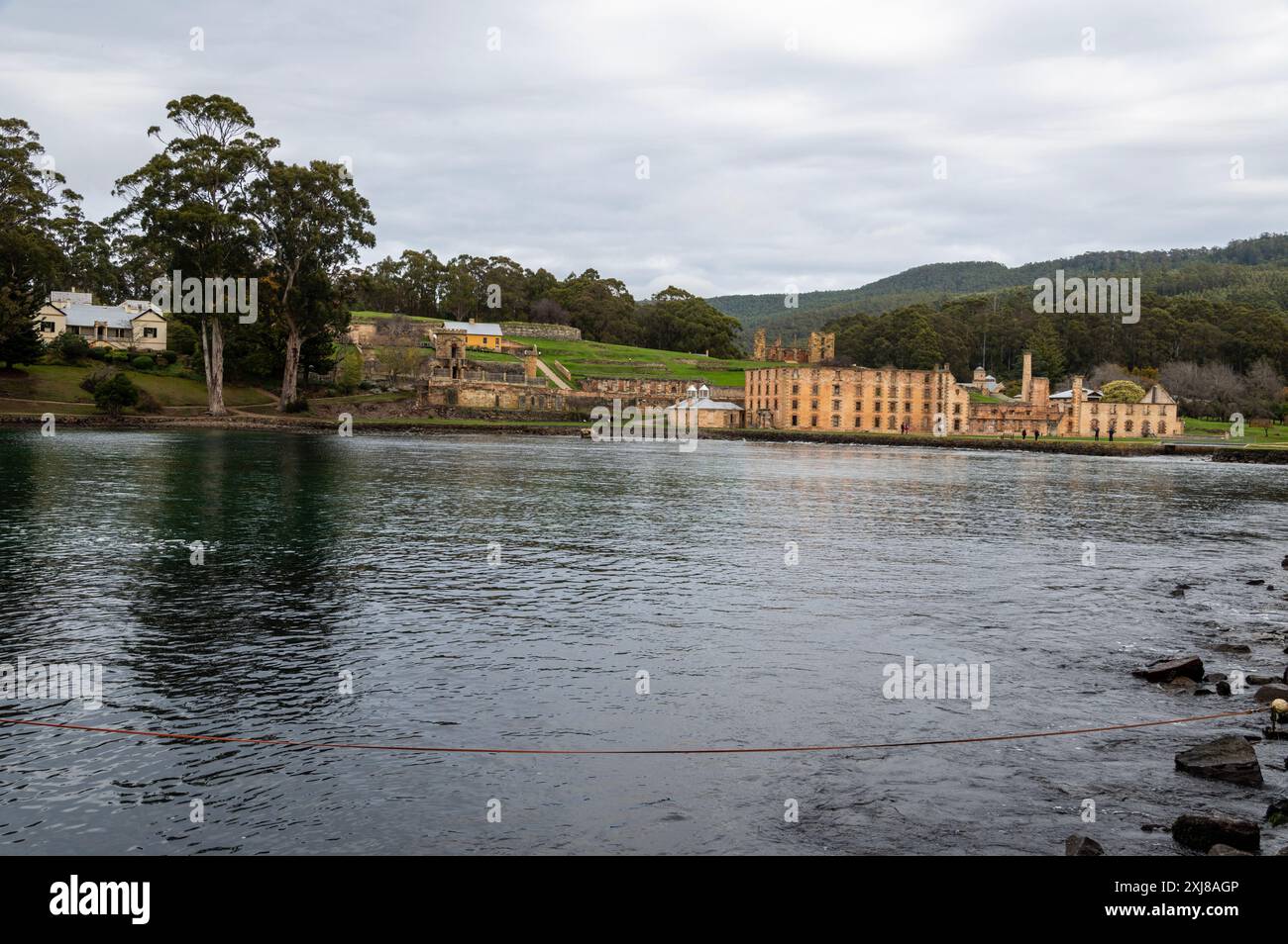 The ruins of the long penitentiary that at one time had 136 separate ...