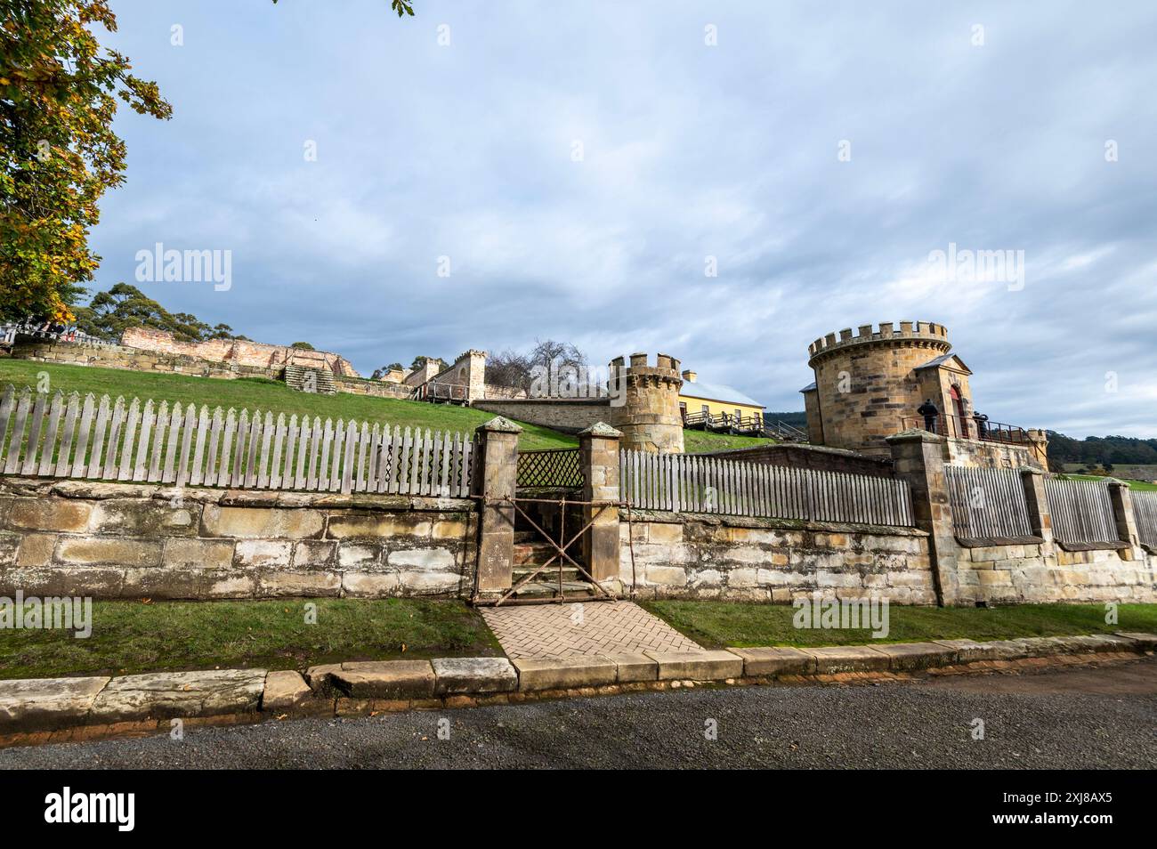The circular Guards tower at Port Arthur. It is part of the former ...