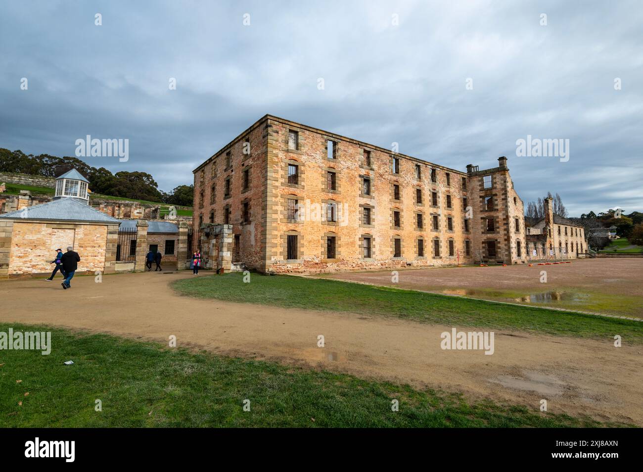 The ruins of the long penitentiary that at one time had 136 separate ...