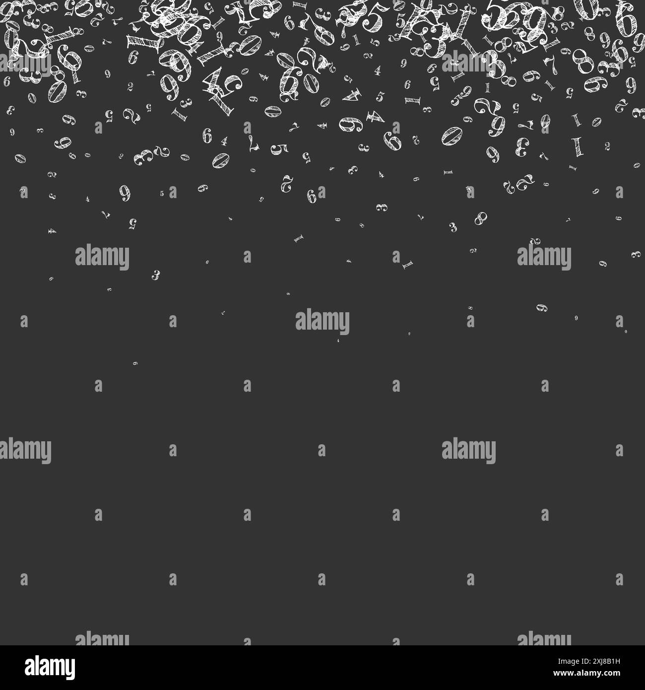 Falling numbers. Math study concept with flying digits. Back to school ...