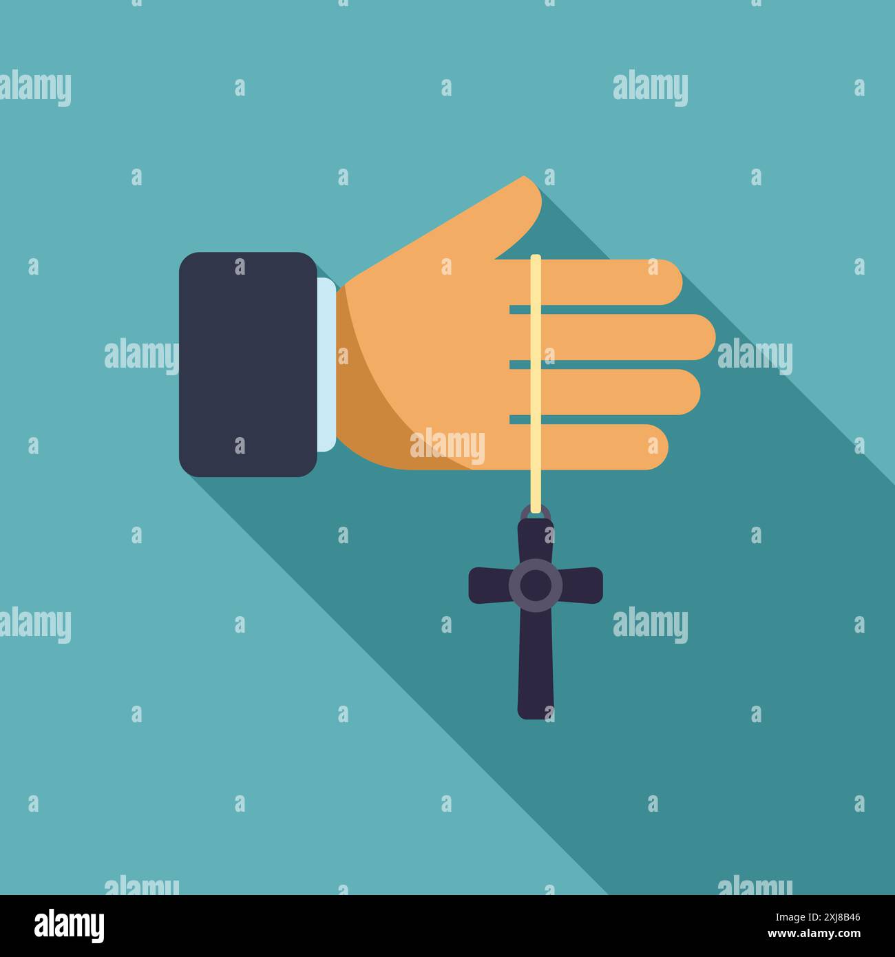 Cross with figure of jesus Stock Vector Images - Alamy