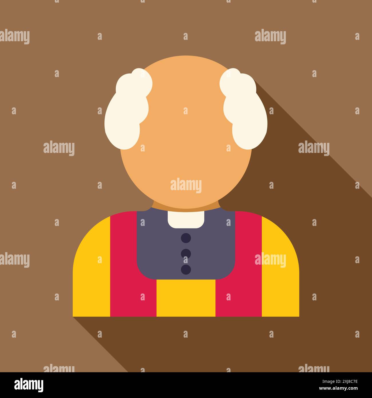 Simple yet dignified illustration of a senior catholic priest in ...