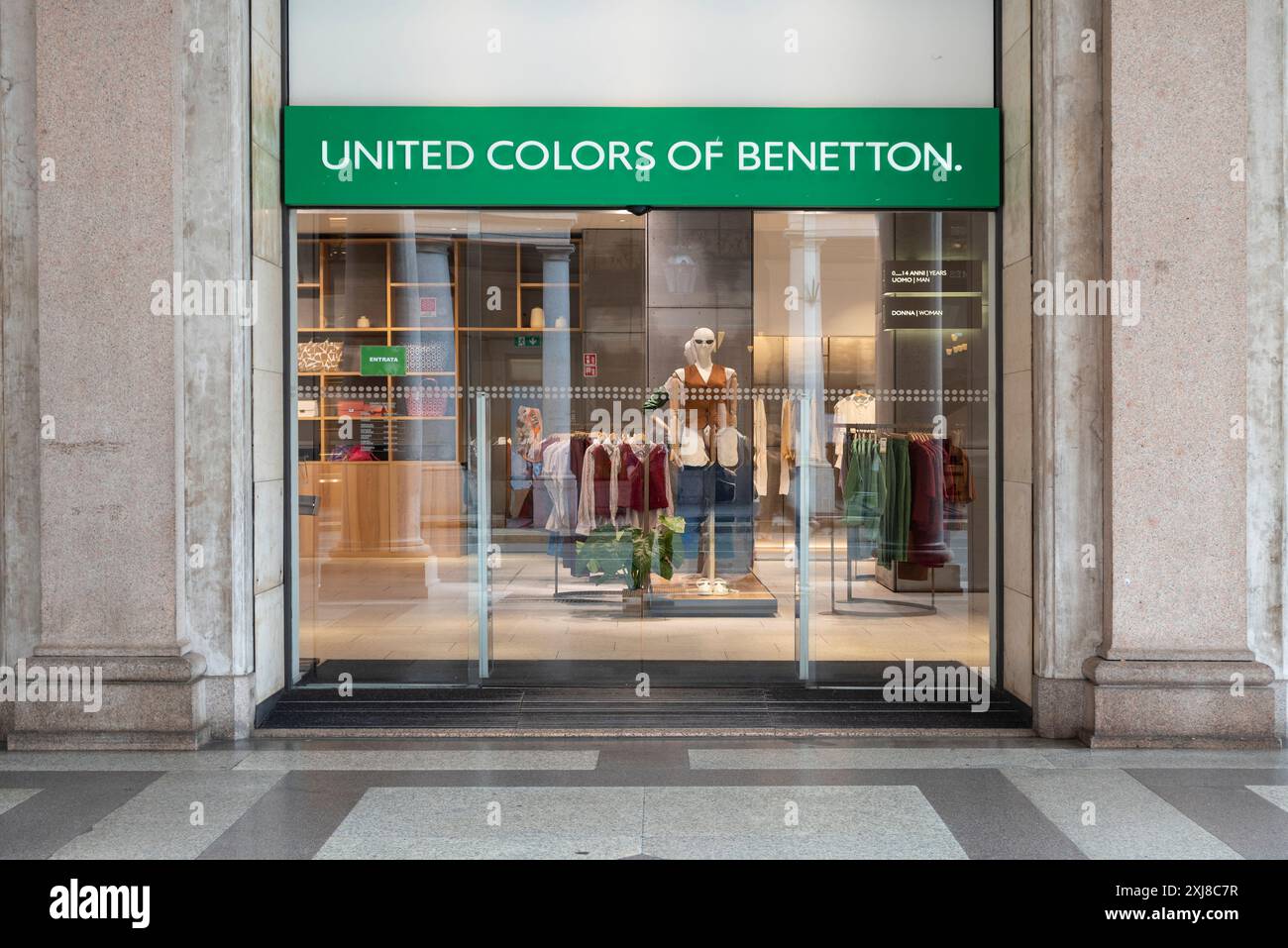 Turin, Italy - 05, July, 2024. United Color of Benetton. Front view of ...
