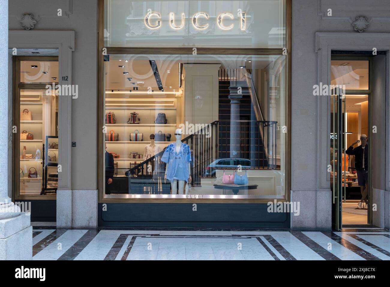 Turin, Italy - 05, July, 2024. GUCCI. Front view of a shop window Stock ...