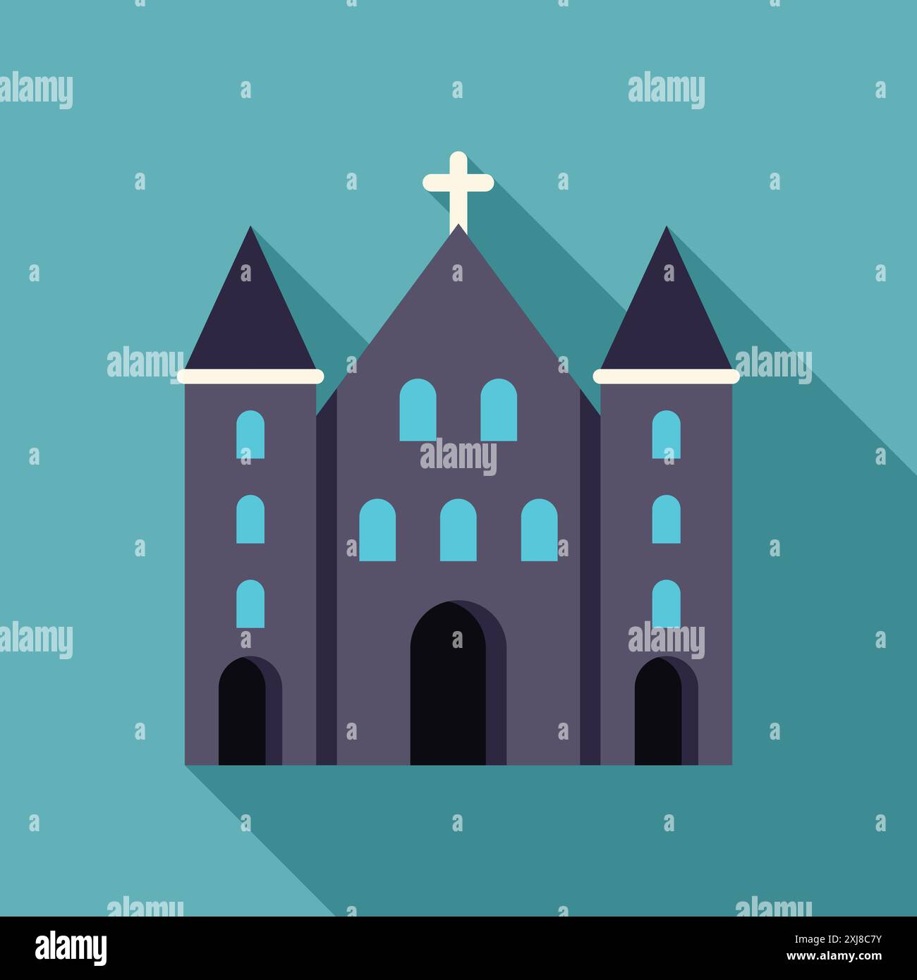 Blue holy cross on top Stock Vector Images - Alamy