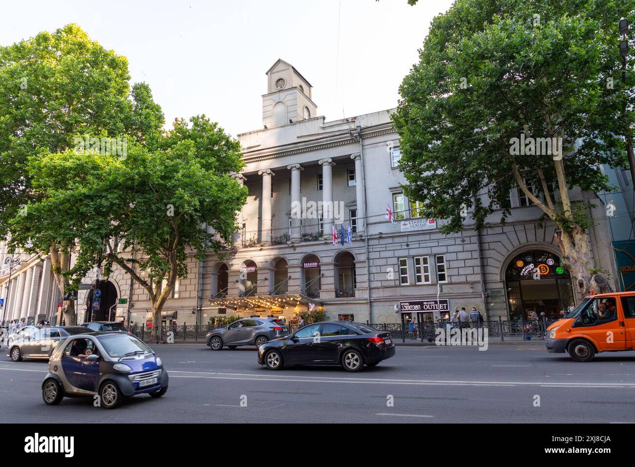 Tbilisi, Georgia - 25 JUNE, 2024: The Shota Rustaveli Avenue, among the ...