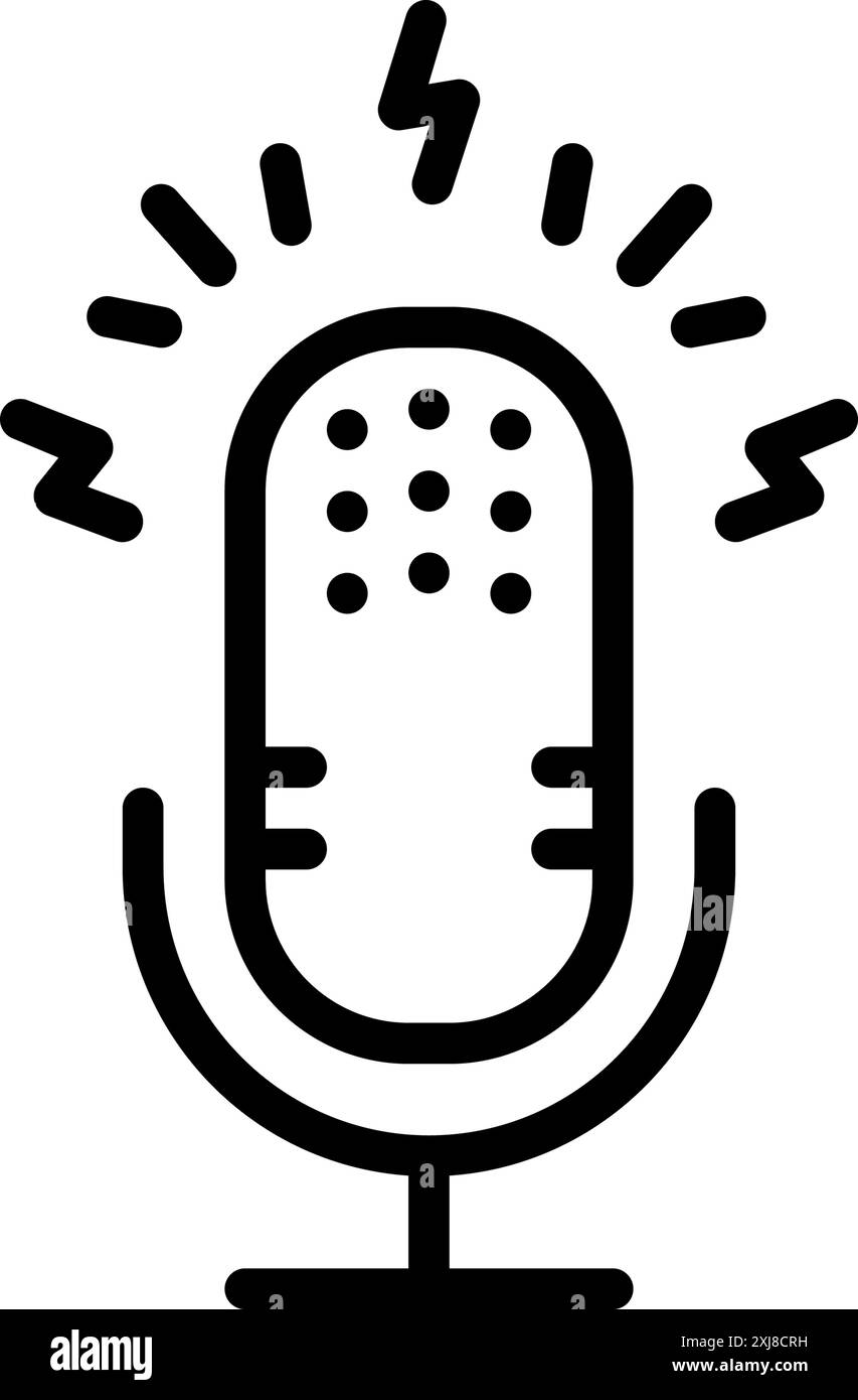 Icon for podcasts,microphone Stock Vector Image & Art - Alamy