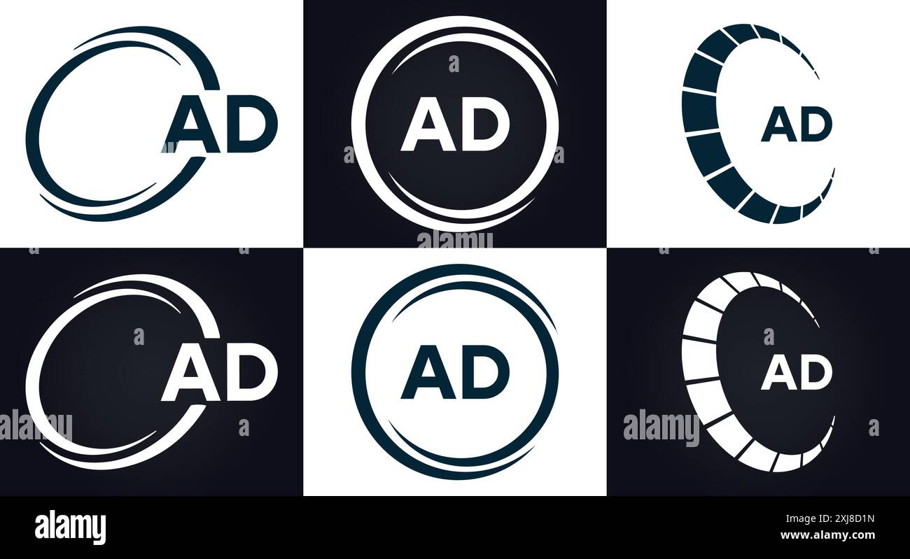 Ad simple logo Stock Vector Images - Alamy