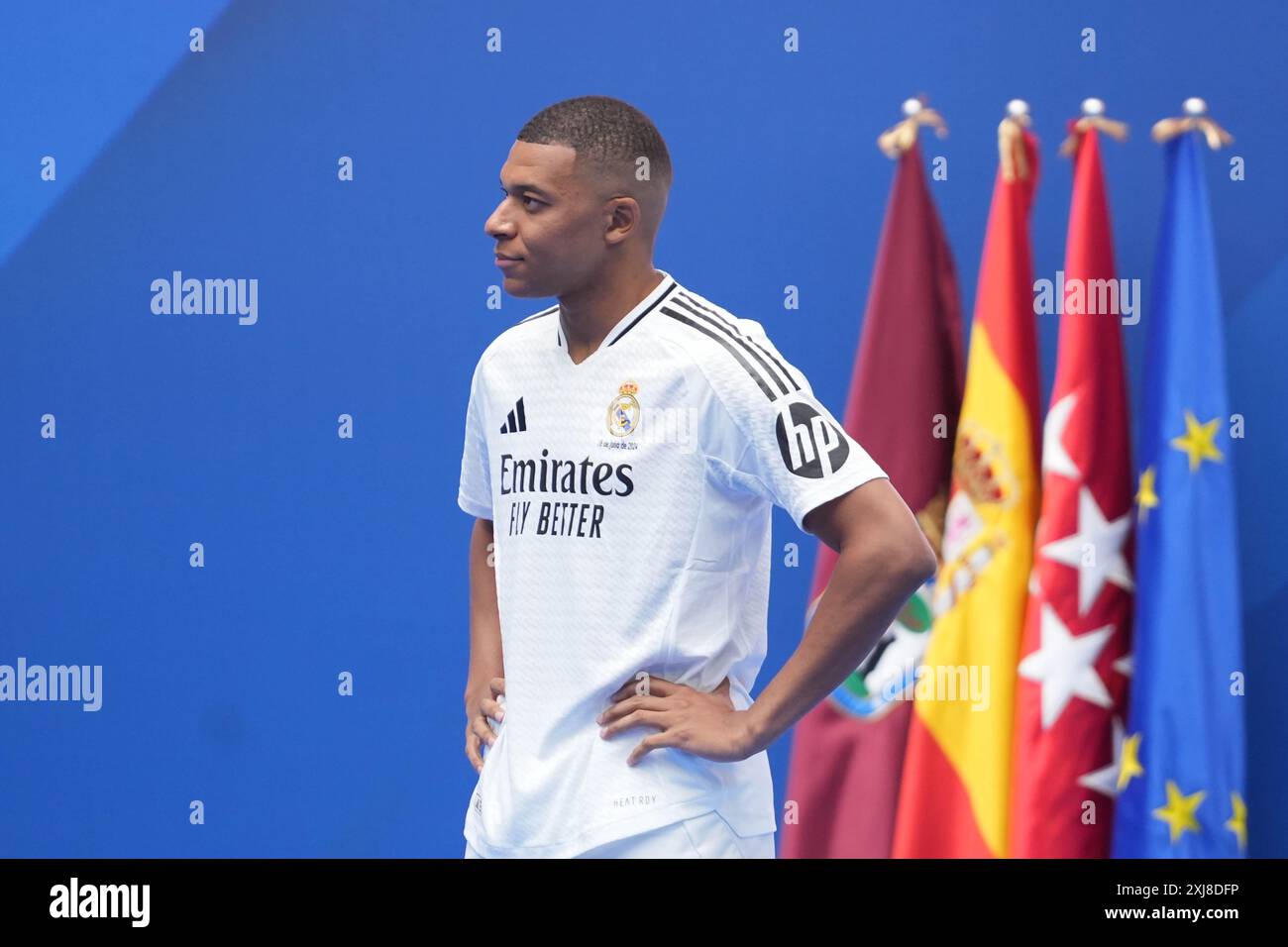 Kylian Mbappe during his presentation as a new player of Real Madrid CF ...