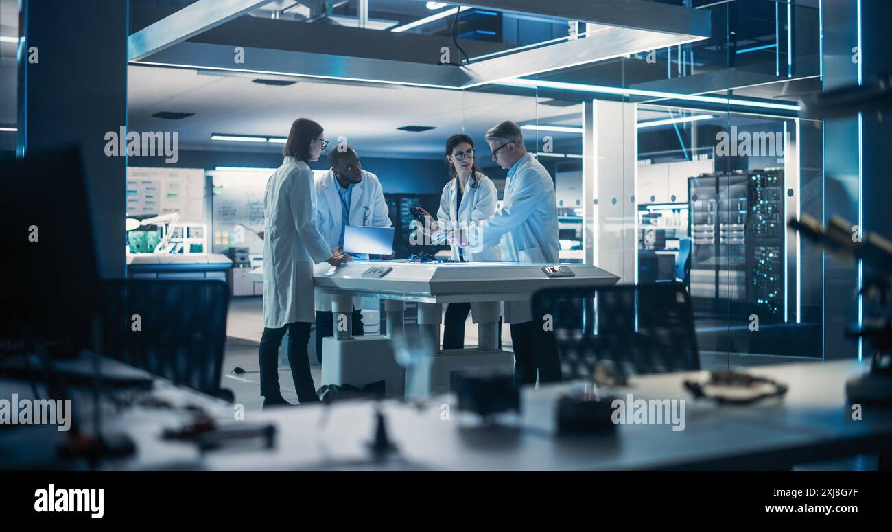 Factory women conversation science woman hi-res stock photography and ...